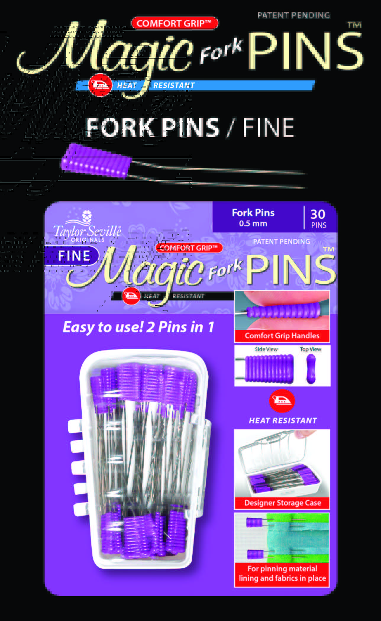 Magic Fork Pins, Fine (0.5mm), 30 units – SewGood4u